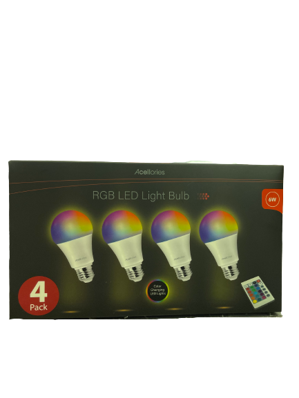 Acellories RGB 4pk LED 6W Light Bulb — Liberty Department Stores